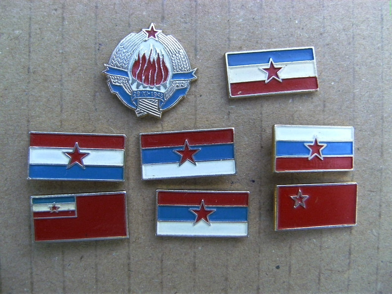Yugoslavia Coat of Arms and Flag SFRJ Flag Republic Lot of - Etsy