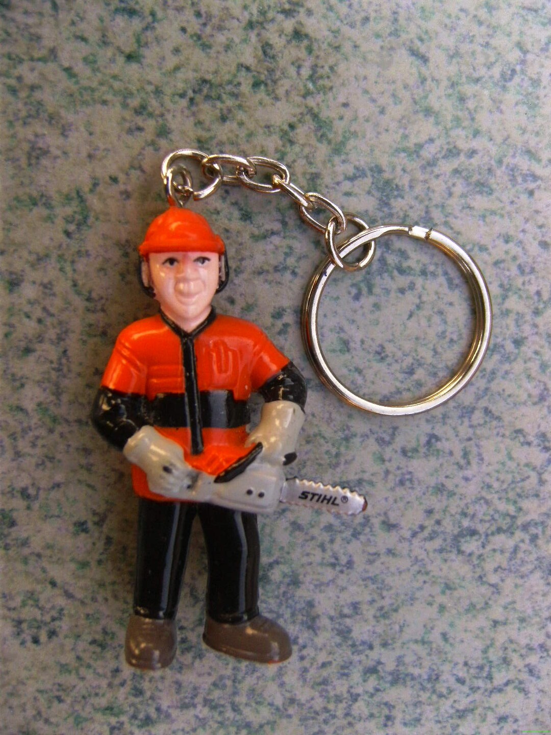 STIHL Man Lumberjack With Chainsaw Figure Keychain - Etsy