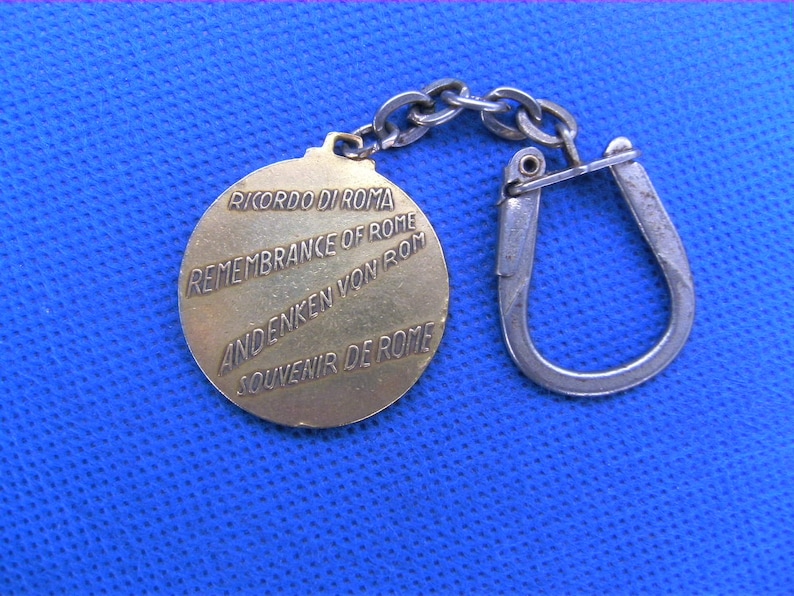 ROMA Vintage Keychain Keyring ITALY - Etsy