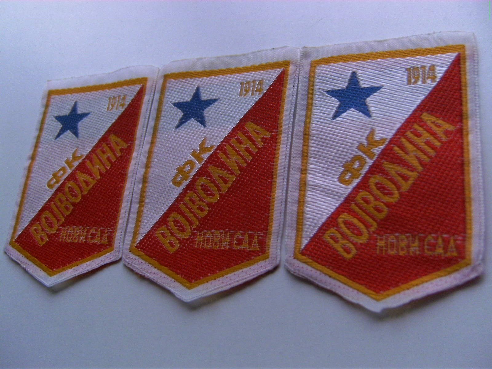 Football Club Vojvodina Novi Sad Yugoslavia - Vintage Patch Lot of 3 ...