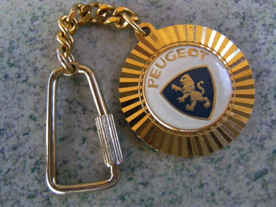 Peugeot Logo Car Auto Vintage 80s - Keyring Keychain - Etsy