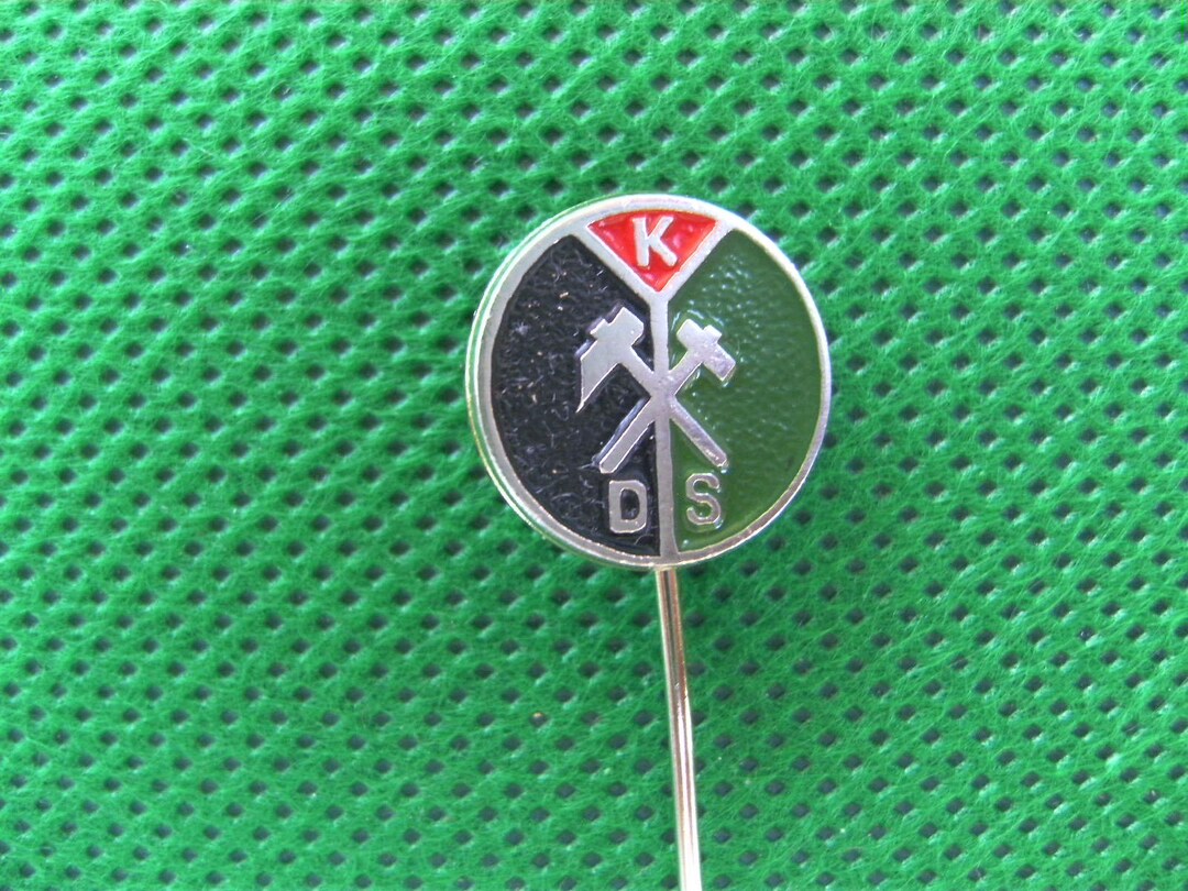 Mining Badge K D S Vintage Pin Badge - Etsy