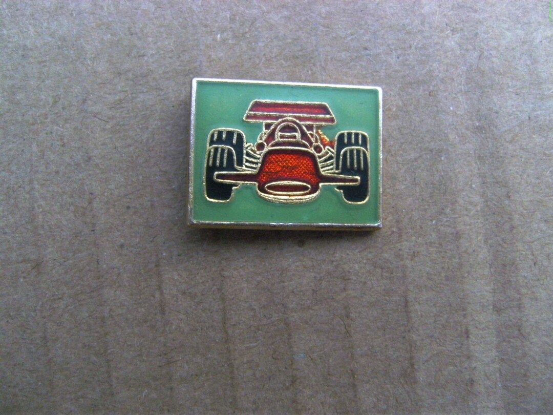 Formula Car Vintage Pin Badge - Etsy