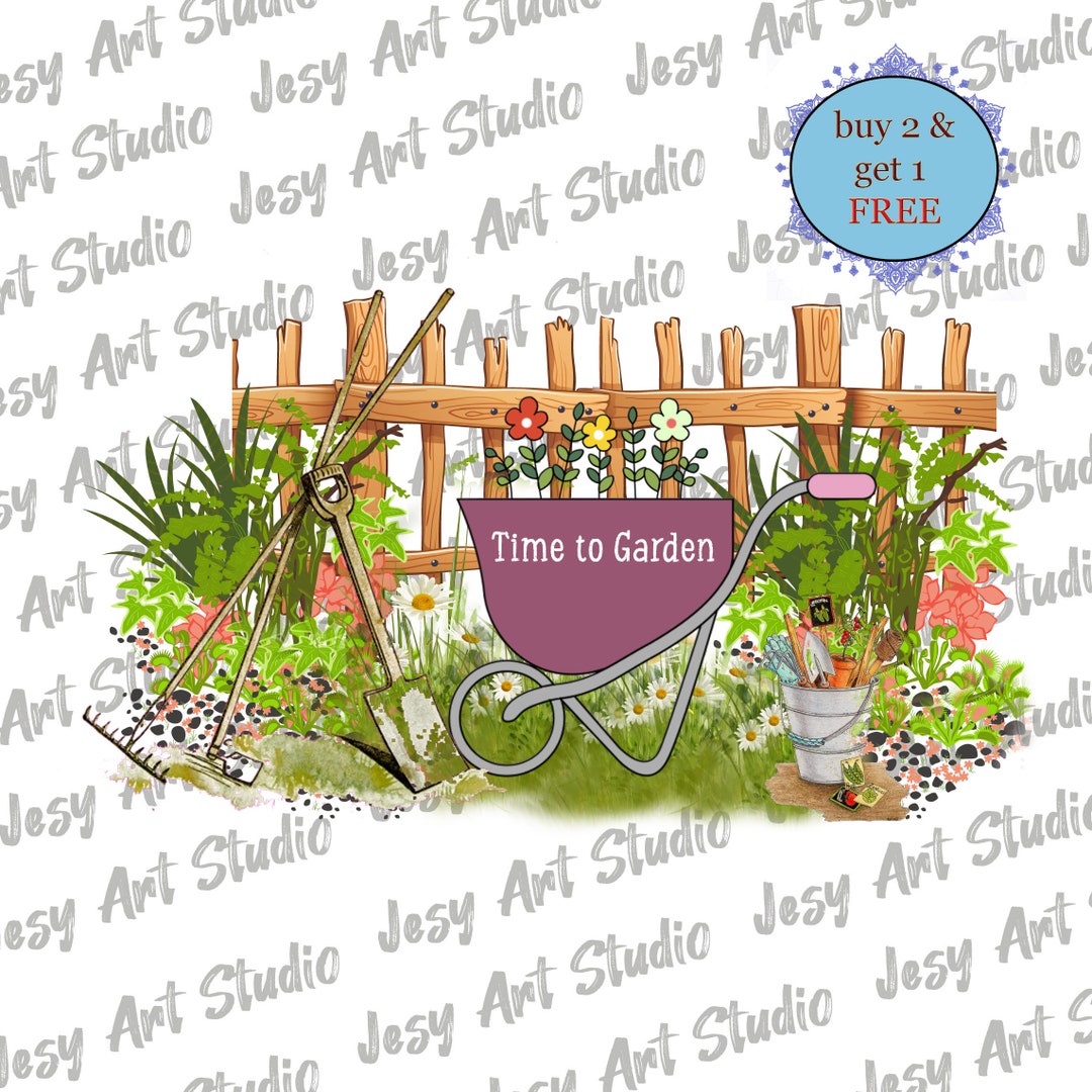 Time to Garden Gardening PNG Clipart Sublimation Design - Etsy