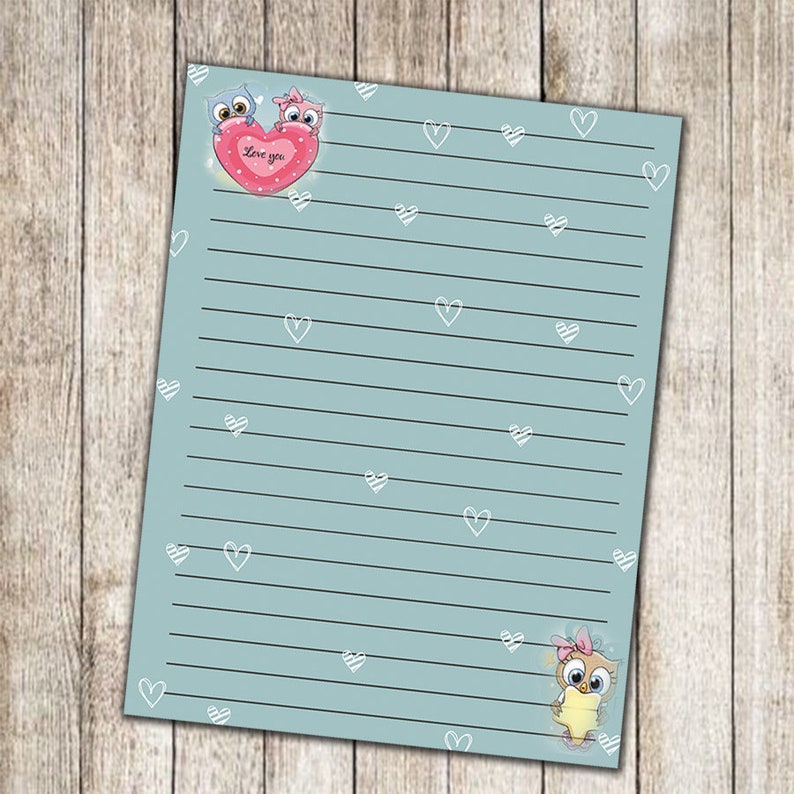 Lined Stationary Lined Stationery Set Printable Lined Paper - Etsy