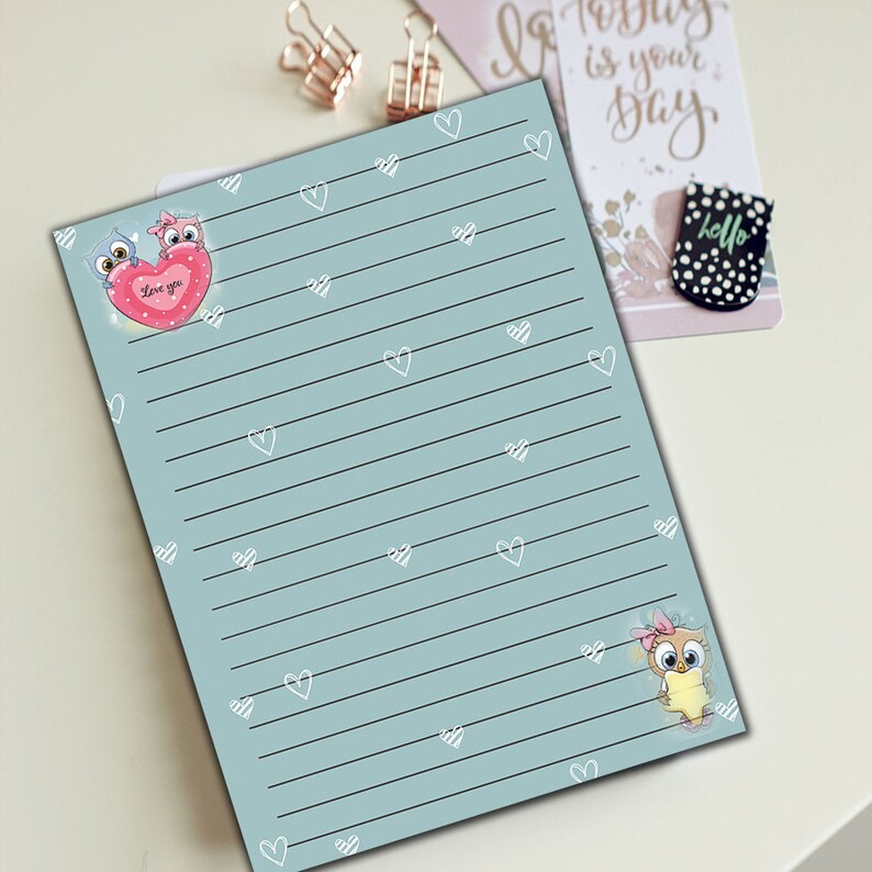 Lined Stationary Lined Stationery Set Printable Lined Paper - Etsy