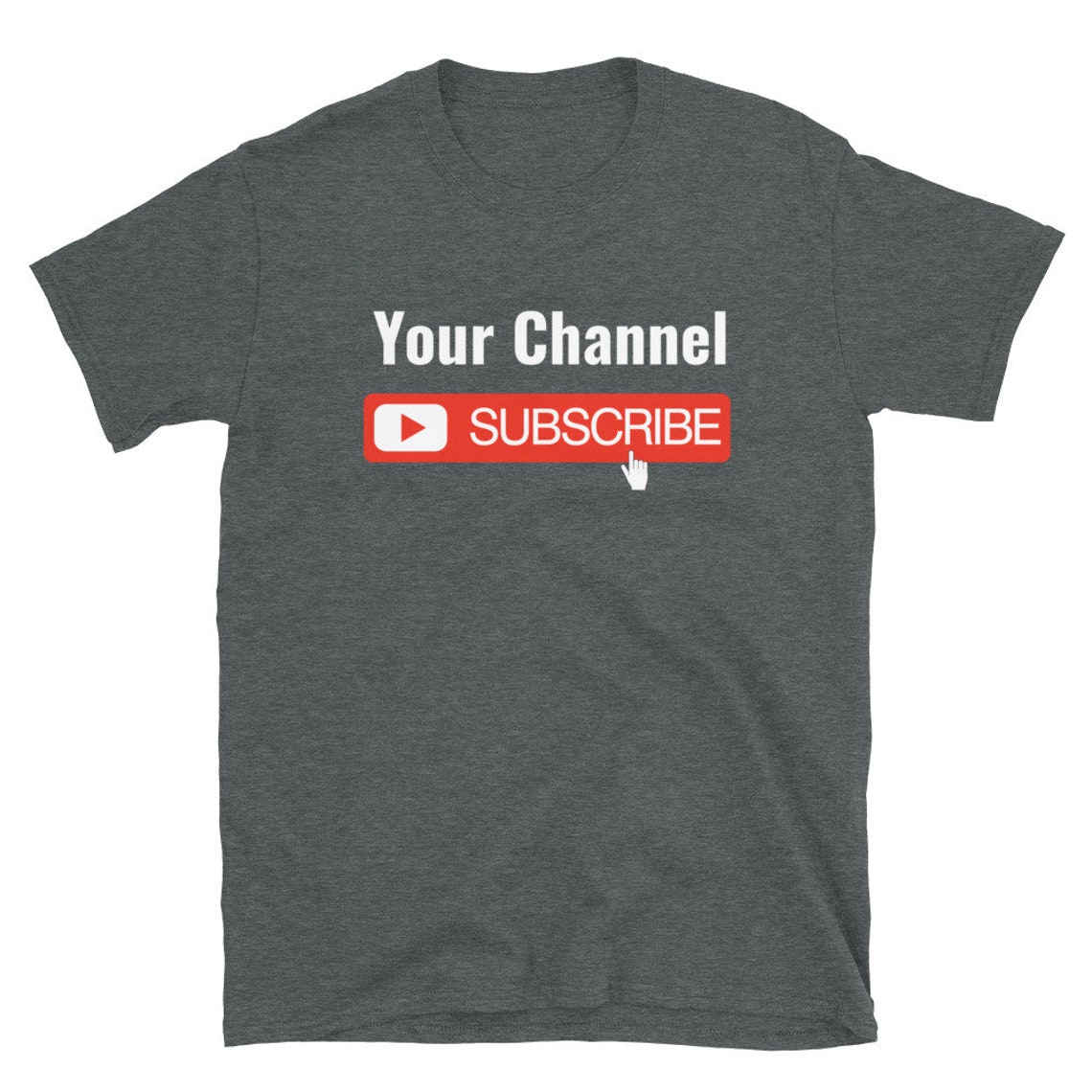 Youtube Personalized Shirt - Subscribe YOUTUBE Your Channel Custom T ...