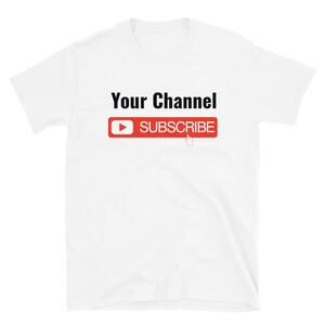 Youtube Personalized Shirt - Subscribe YOUTUBE Your Channel Custom T ...