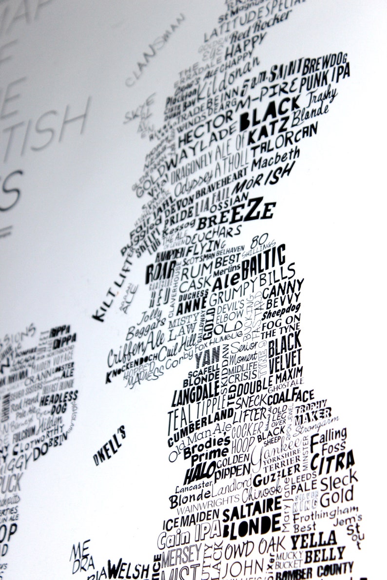 Map of the British Ales - Etsy