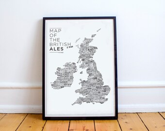 Real Ale Brewery Map of the British Isles. Beer Map Uk. Brewery Map ...