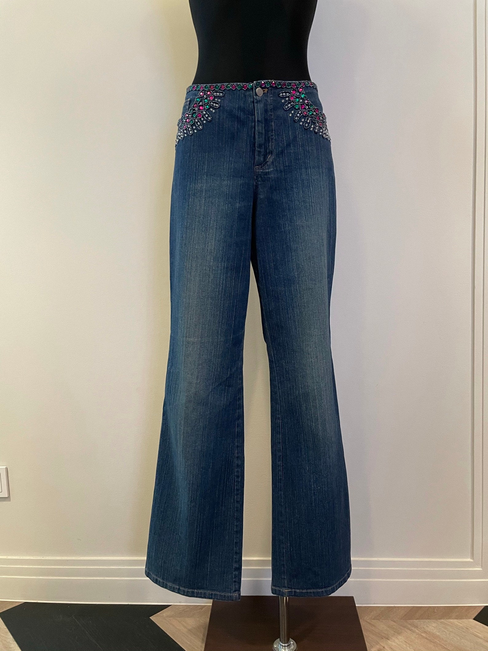 90s Denim Jeans Dark Blue Stone wash Women's Peg Straight | Etsy