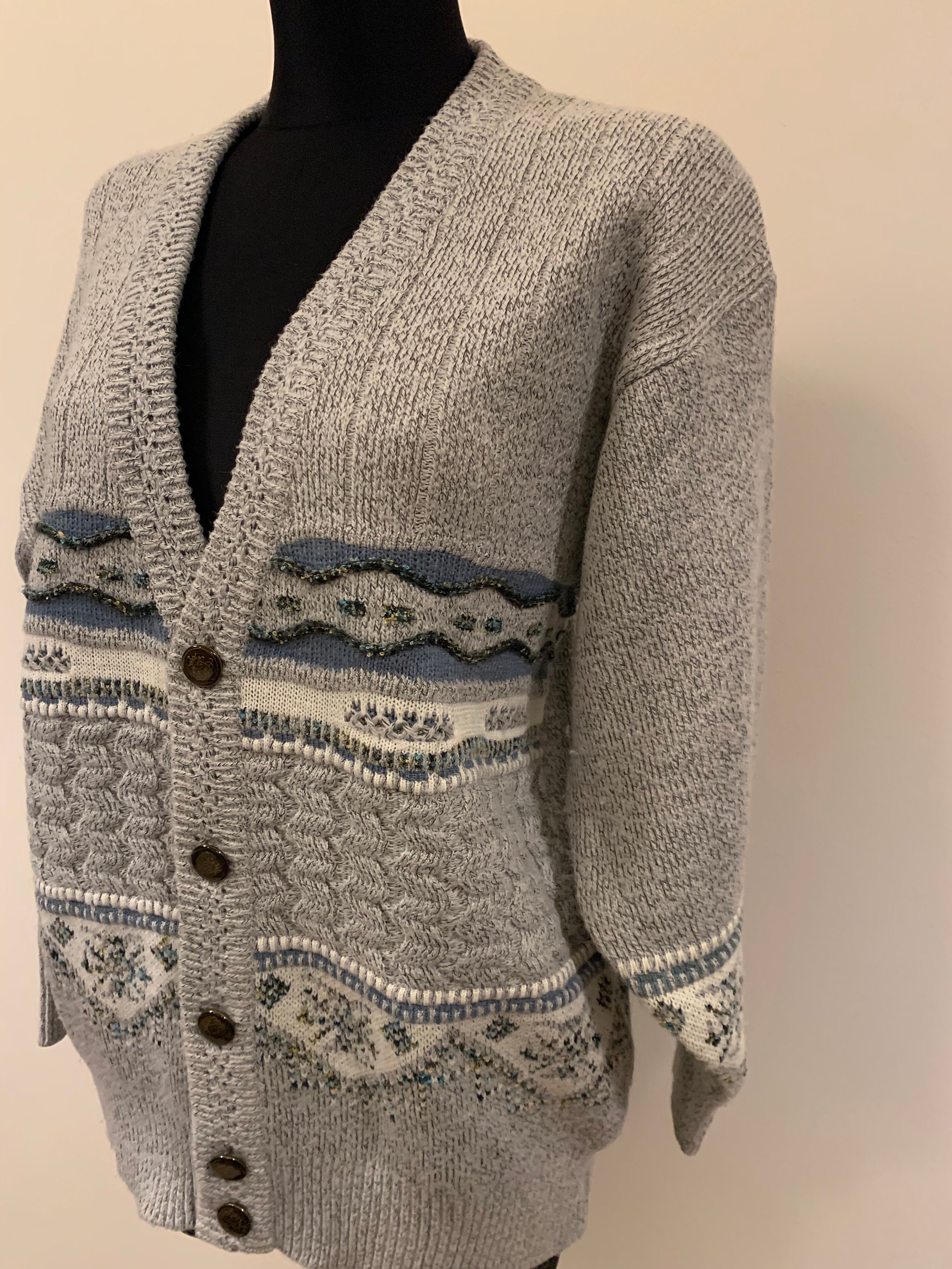 Men's Warm Office Cardigan Long Knit Nordic Style Coat - Etsy