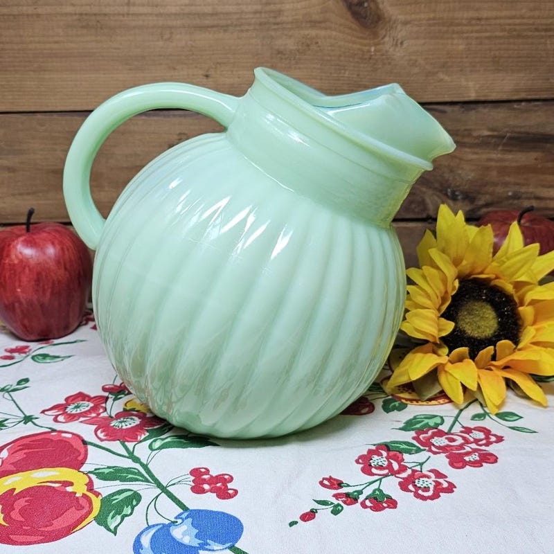 Jadeite Pitcher - Etsy