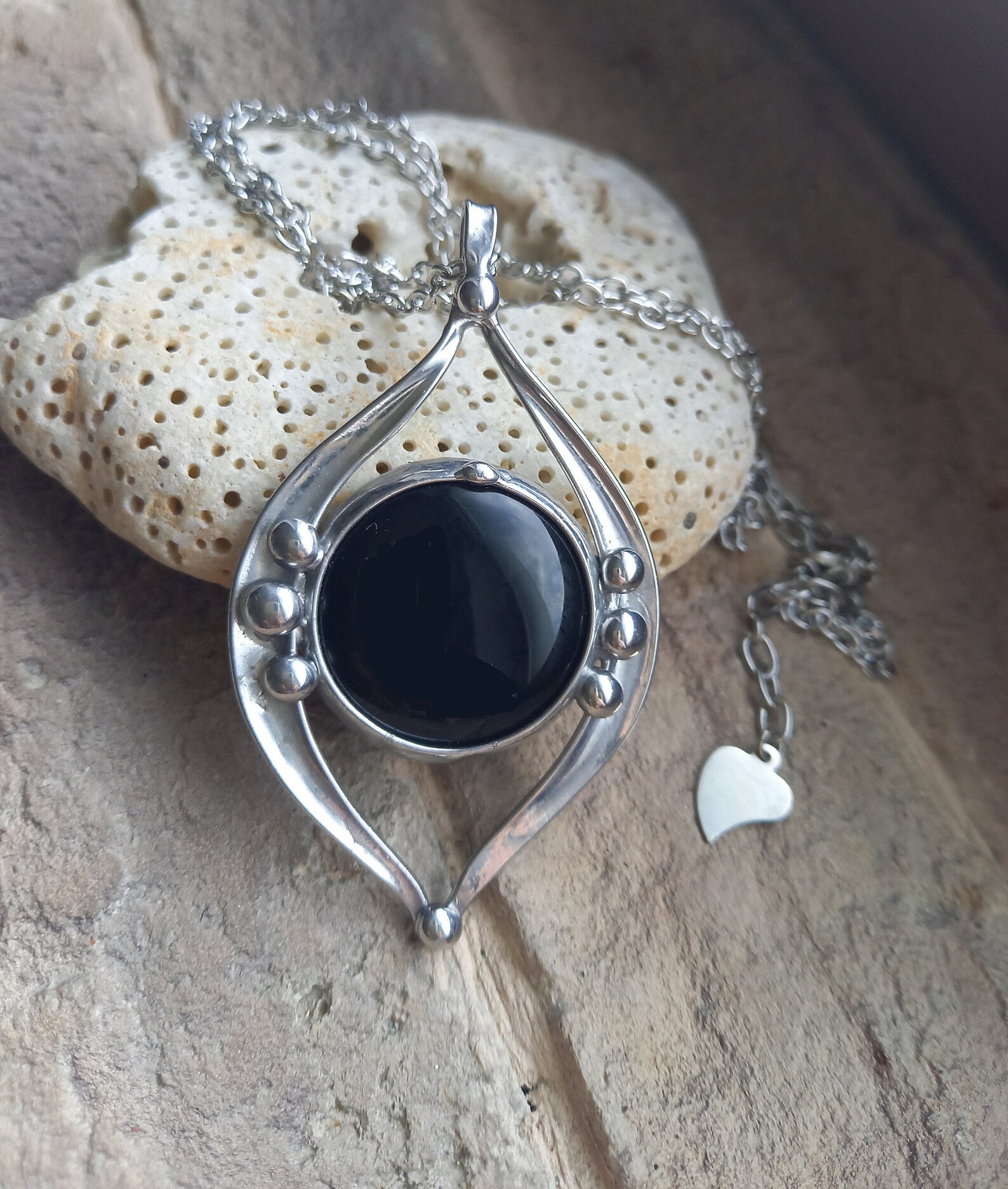 Black Pendant eye Pendant Long Chain Necklace Pendant - Etsy