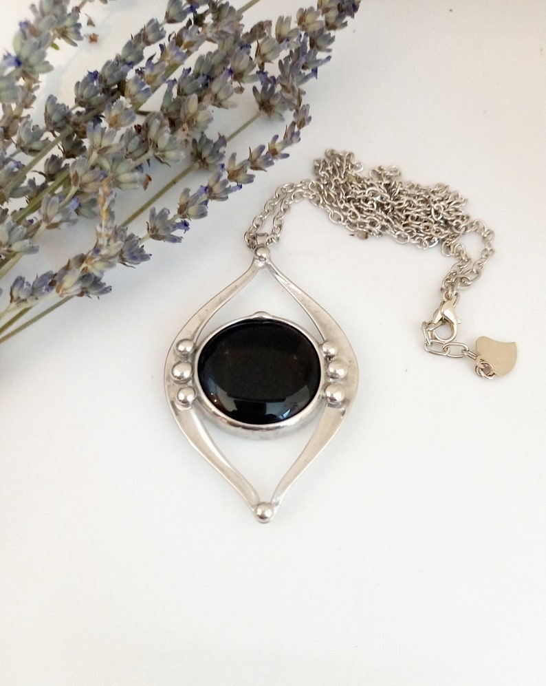 Black Pendant eye Pendant Long Chain Necklace Pendant - Etsy