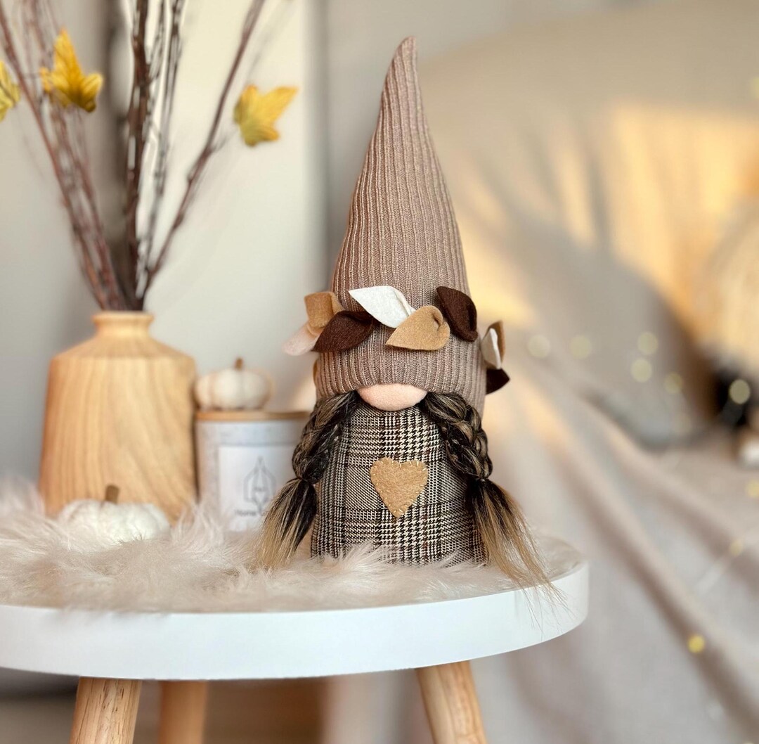 Autumn Scandinavian Gnome, Fall Modern Farmhouse Decoration, Handmade ...
