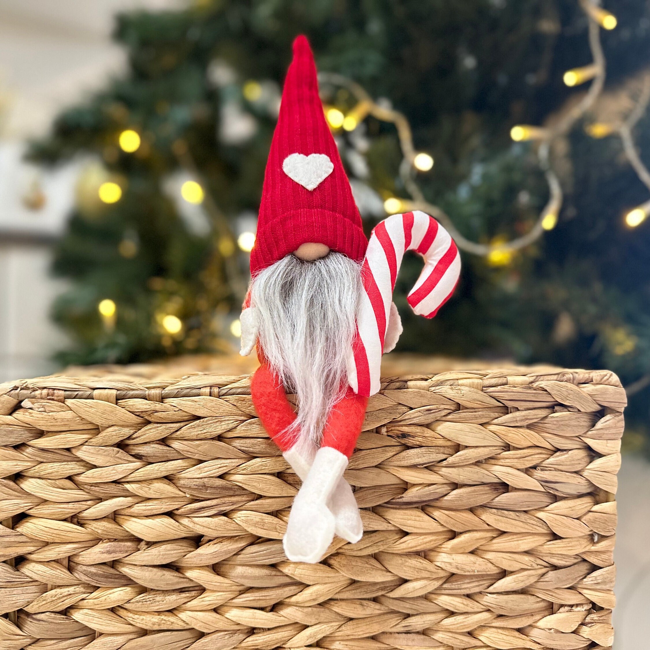 Christmas Gnomes Ornament, Candy Cane Gnome Fireplace Mantel Decor - Etsy