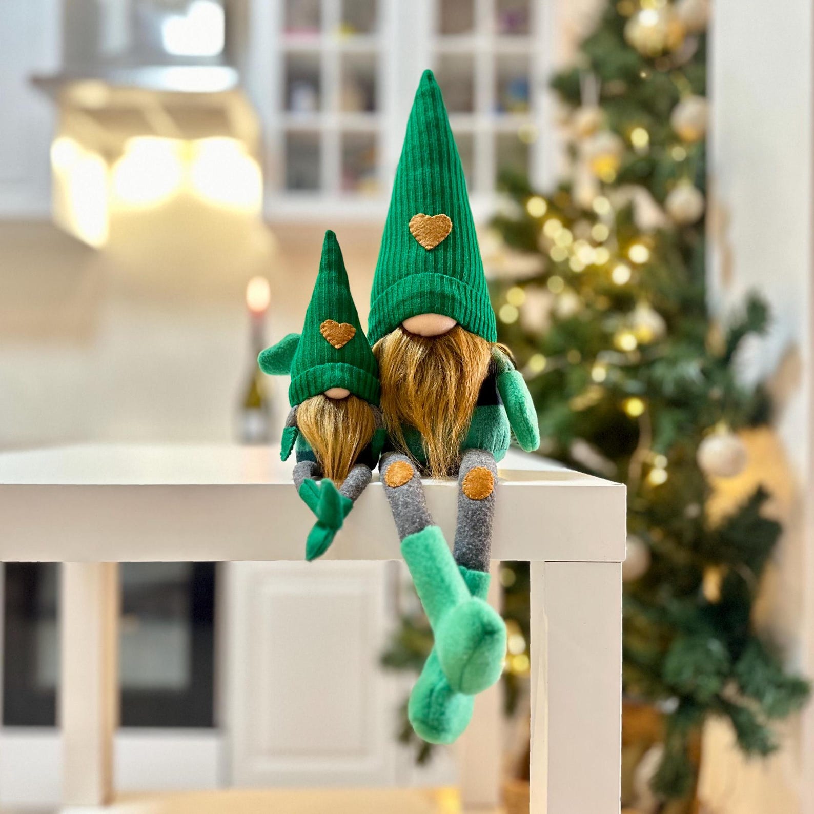 Green Christmas Gnomes, Farmhouse Holiday Gift Idea for Family - Etsy
