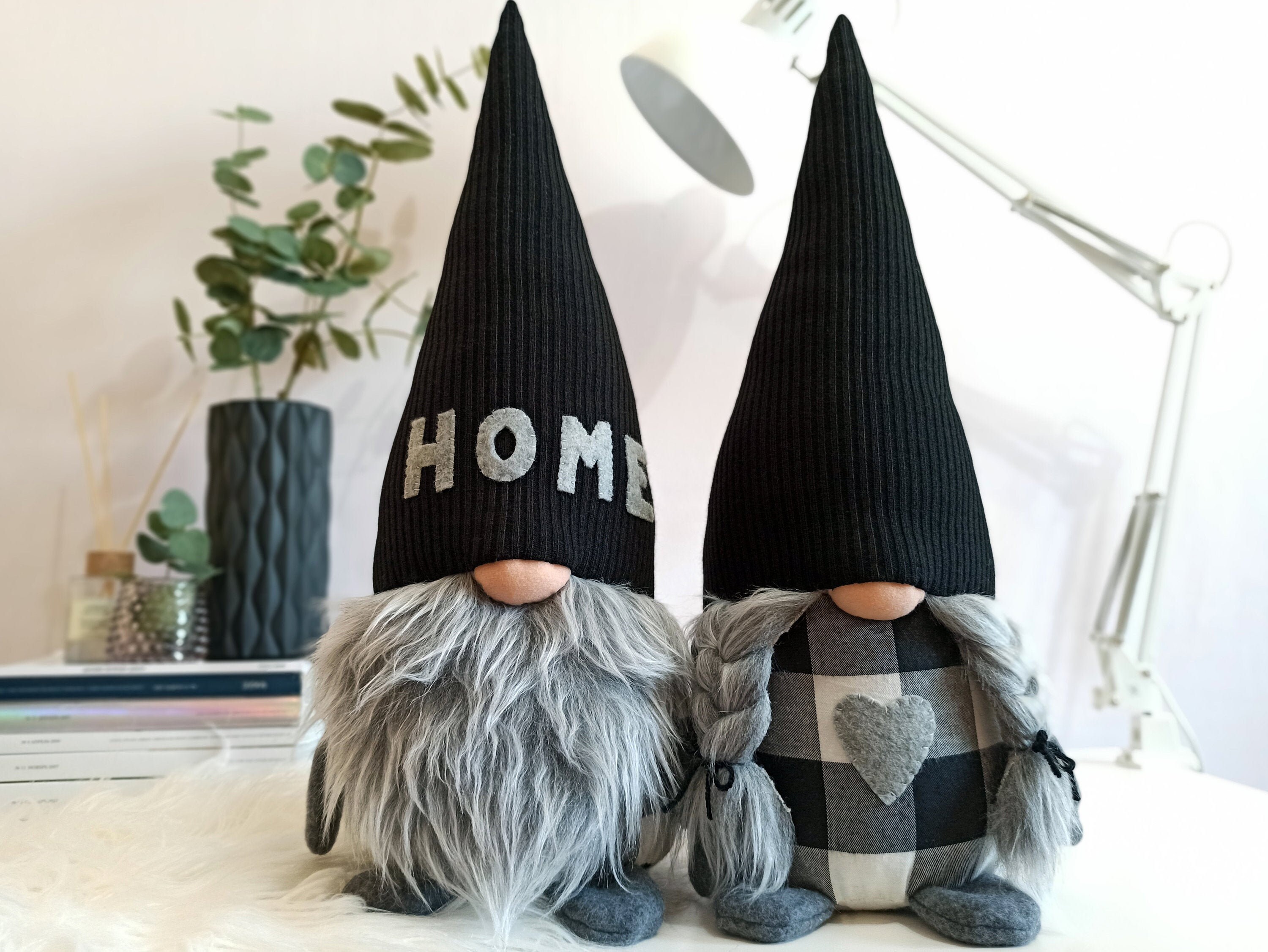 Personalized Gnomes Black and White Welcome Gnomes - Etsy Denmark
