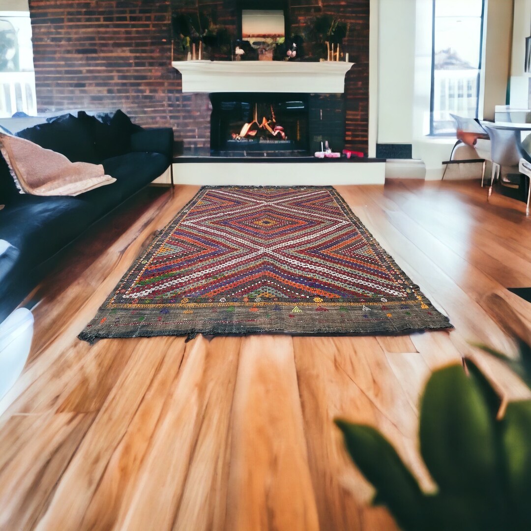 Tapis Kilim Turc Traditionnel, Kelim Turc Anatolien Vintage 295 X 197 ...