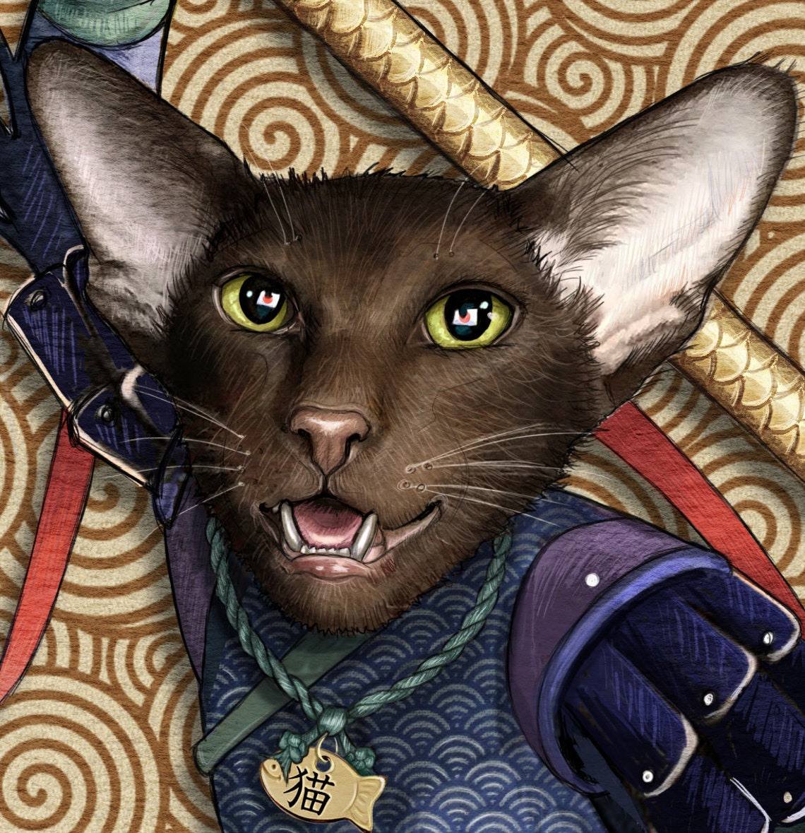 Samurai Cat Dancer - Etsy