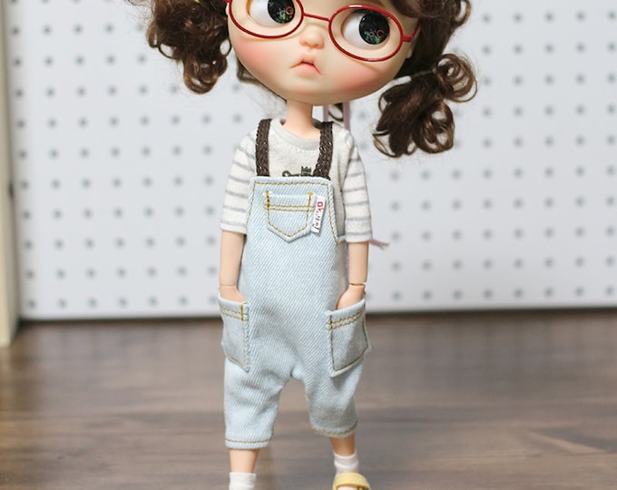 Blythe Pullip Doll Clothes Light Washing Overalls - Etsy