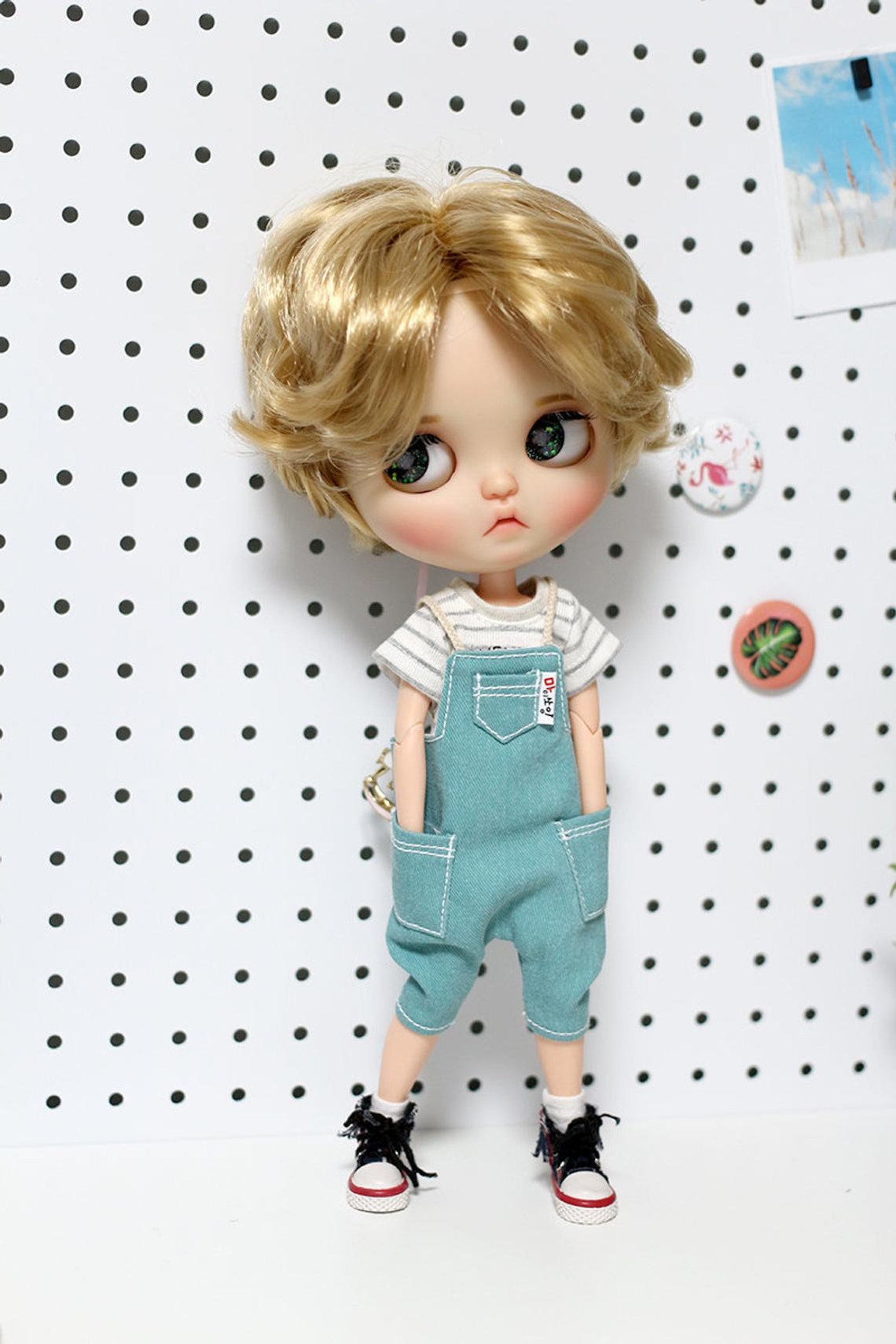 Blythe Pullip Doll Clothes Green Pocket Overalls | Etsy