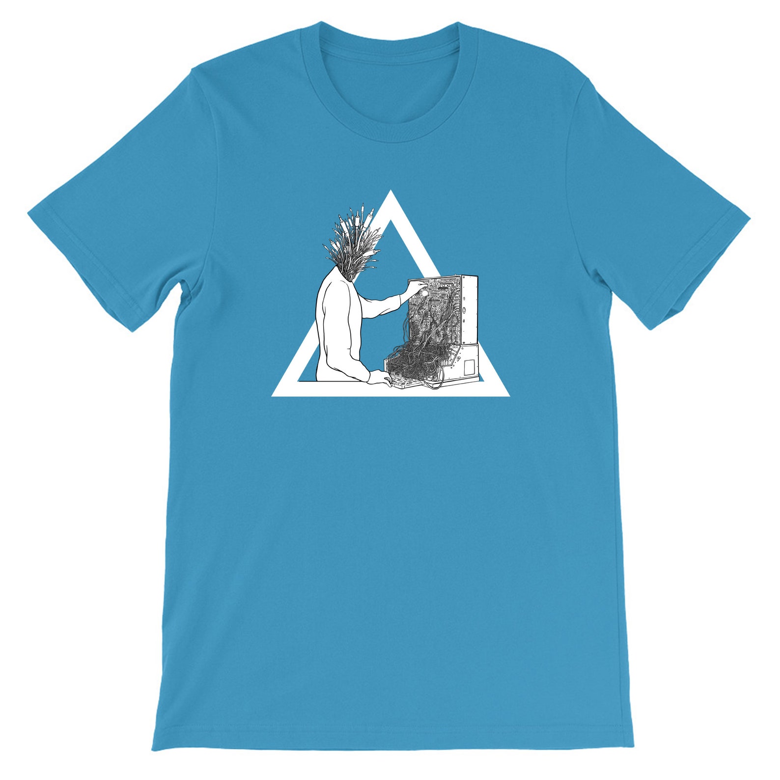 Modular Synth Head T-shirt, Synthesizer, Analog, Patch Cables, Wires - Etsy