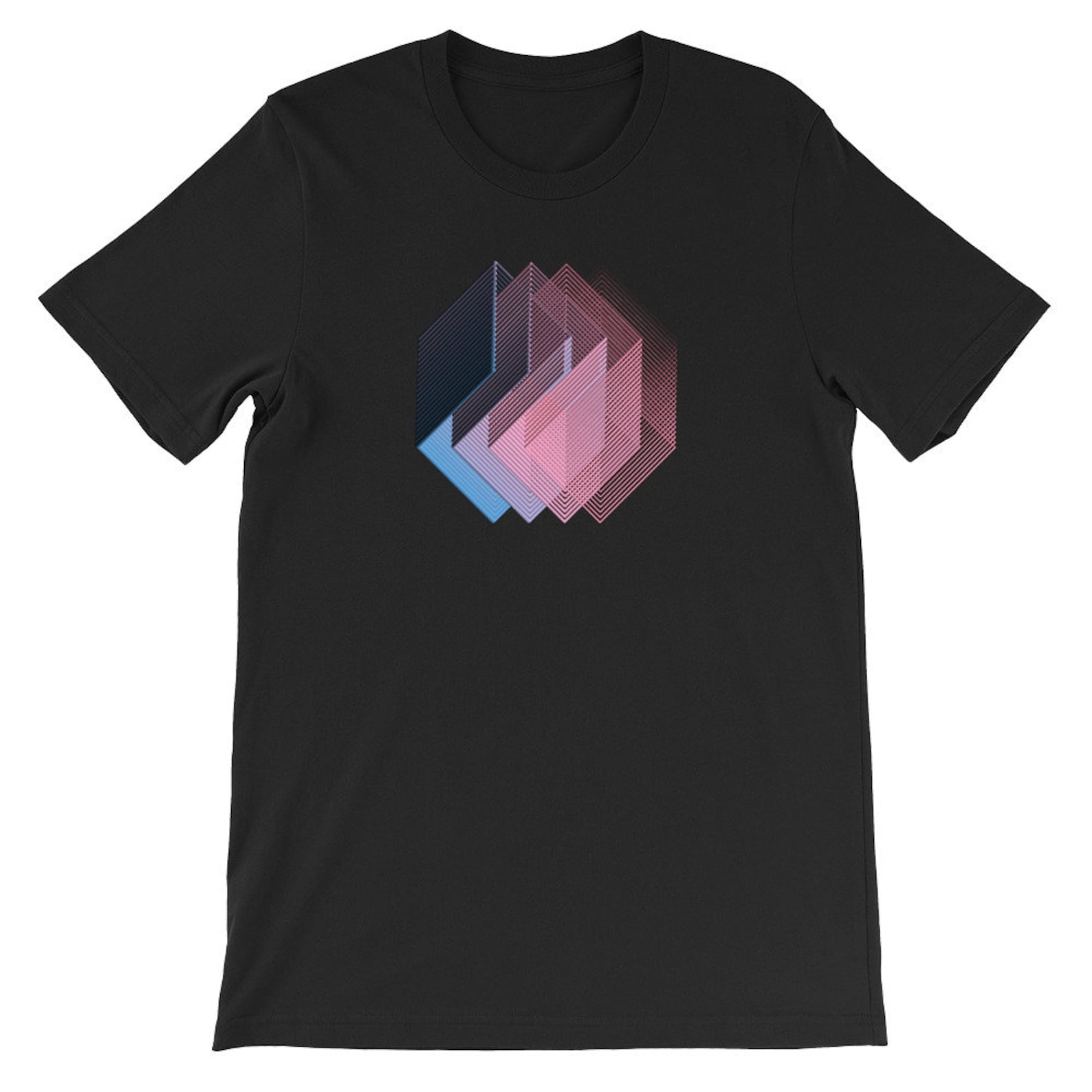Abstract Cube Design T-shirt, 3D Geometric Minimalist Modern Art Tee - Etsy