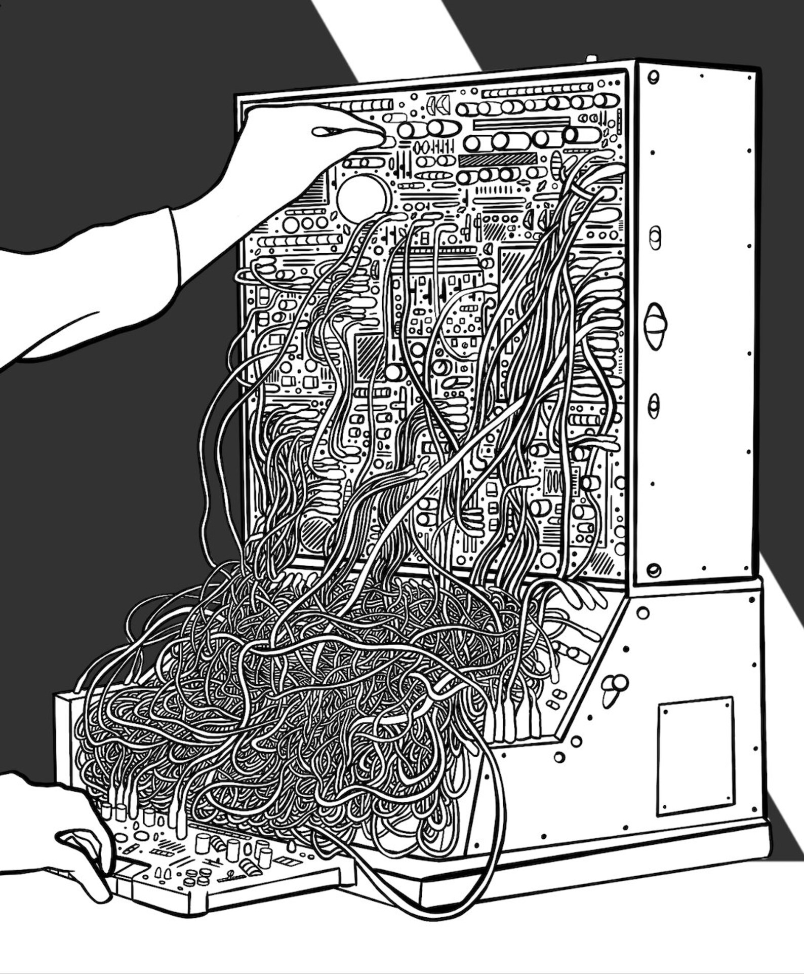 Modular Synth Head T-shirt Synthesizer Analog Patch Cables - Etsy