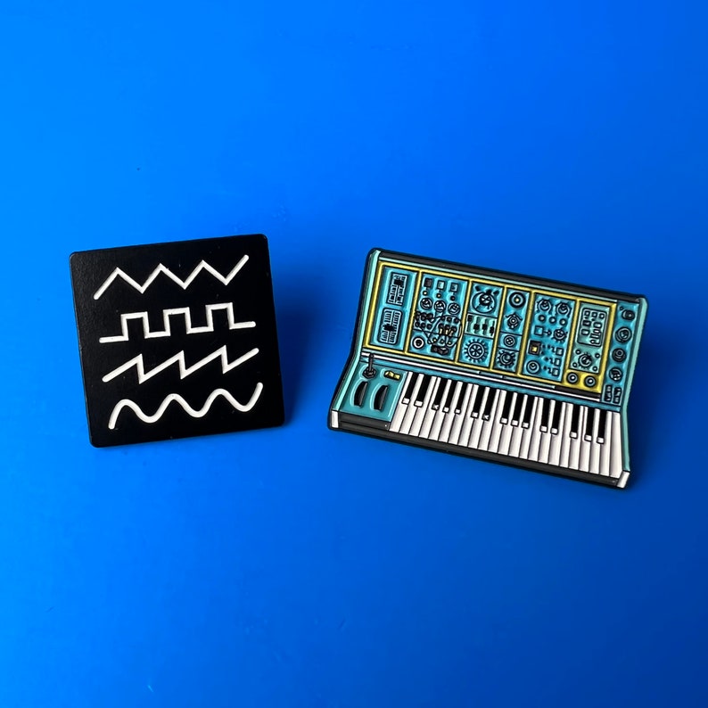 Synthesizer and Waveform Enamel Pin Set or Individual - Etsy