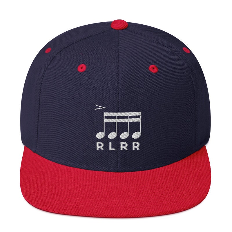 Embroidered Paradiddle or Other Drum Rudiment Snapback Hat, Drummer ...