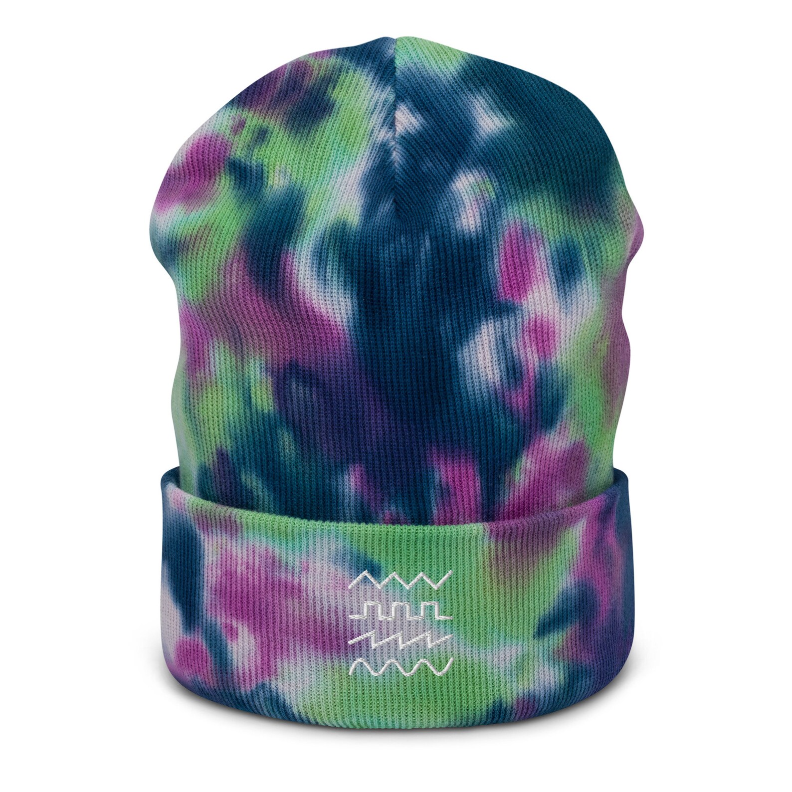 Synth Waveform Tie-dye Beanie, Synthesizer Skull Cap, Woolie - Etsy