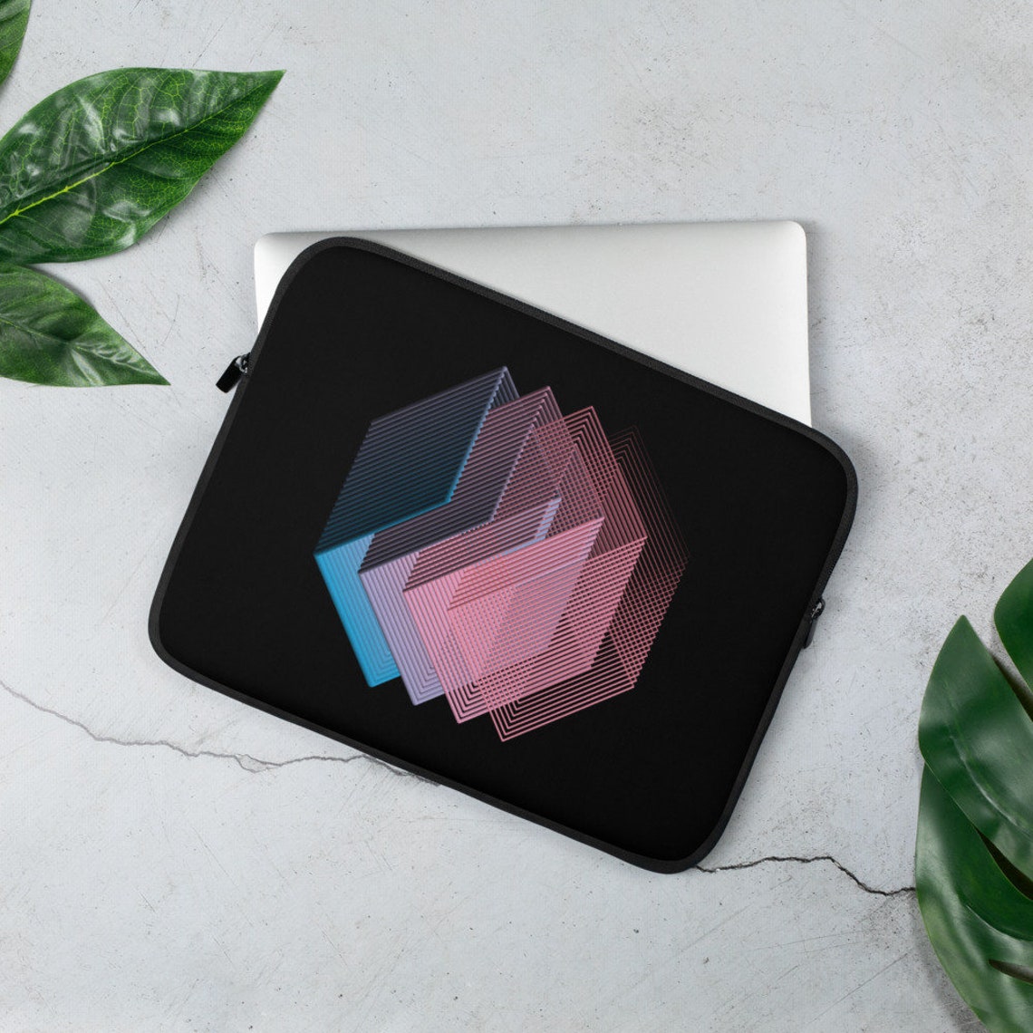 Geometric Cube Design Laptop Case or Synth Bag Patch Cable - Etsy