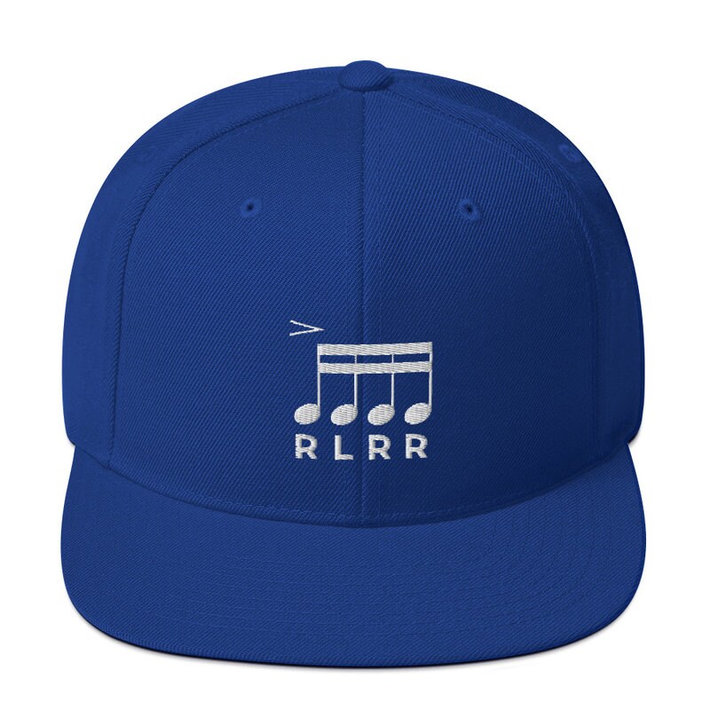 Embroidered Paradiddle or Other Drum Rudiment Snapback Hat, Drummer ...
