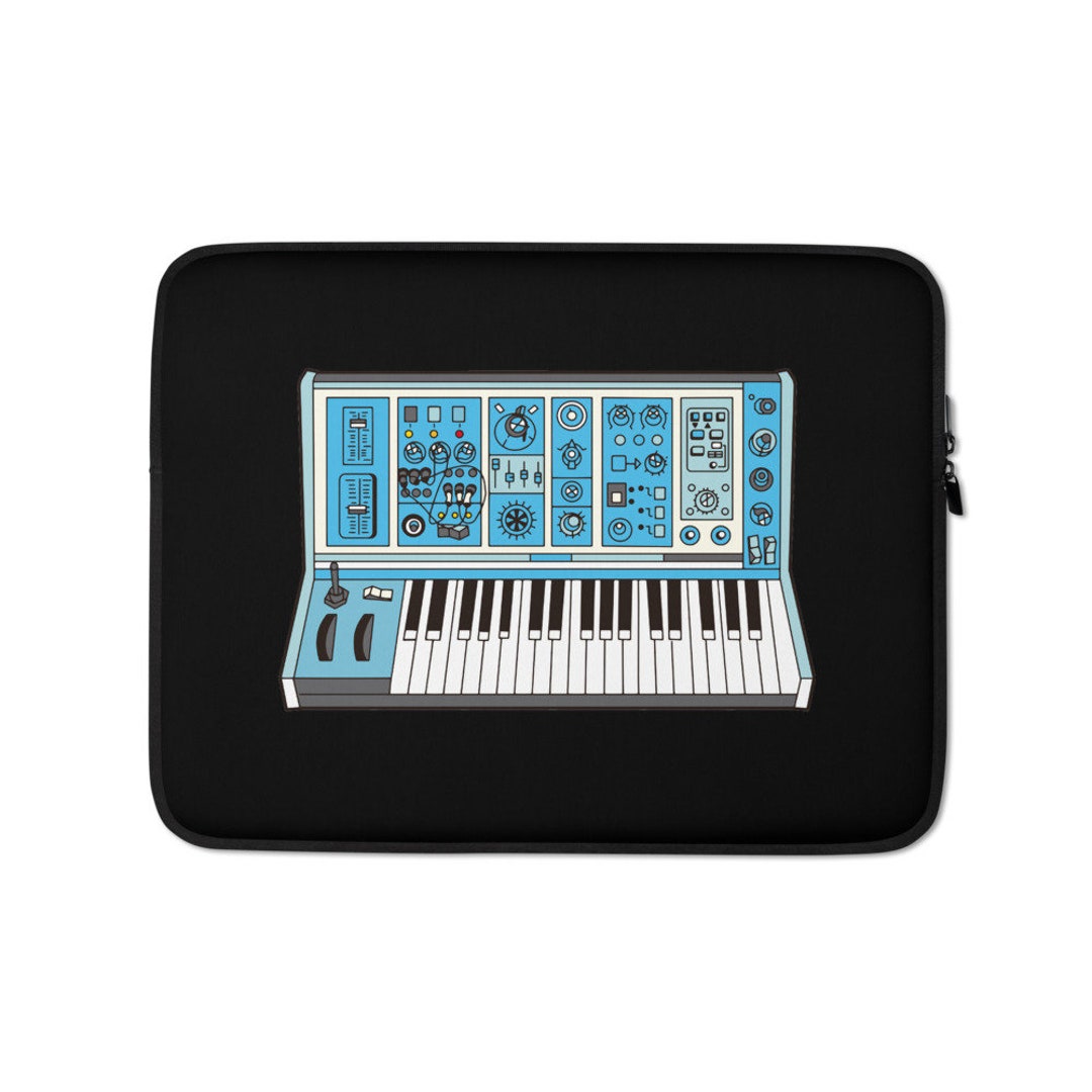 Synthesizer Graphic Laptop Case or Synth Bag, Patch Cable Holder ...