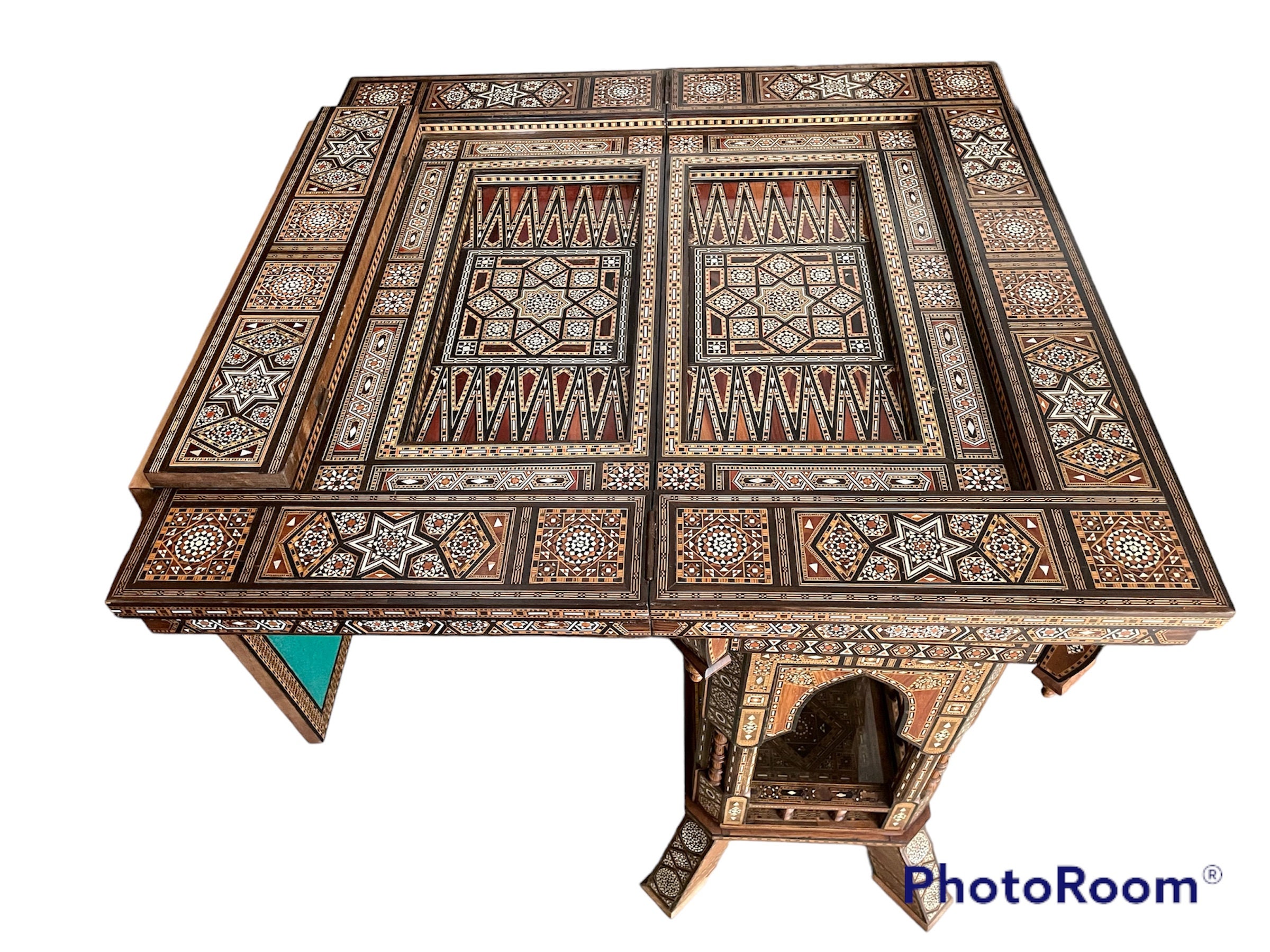 Syrian 20th Century Damascus Game Table Signed Mother of - Etsy
