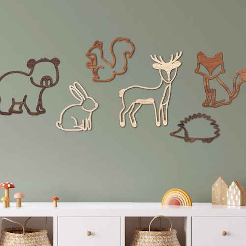 Woodland Animals Wall Decor Woodland Nursery Wall Decor Baby - Etsy