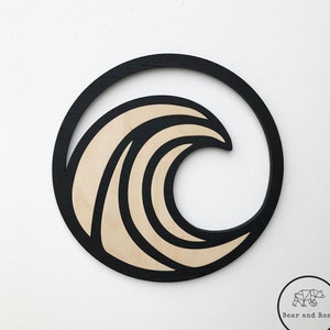 Wave Circle - Wooden Wall Art - Home Decor - Abstract - Nature - Etsy