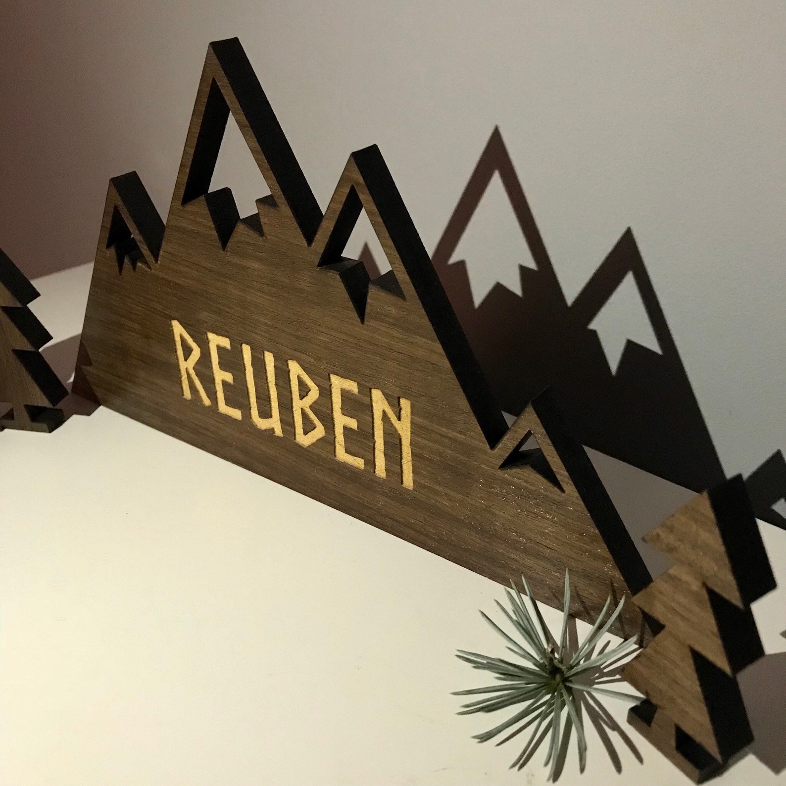 Personalised Scandi Mountain Nursery Decoration Set Kids Baby - Etsy