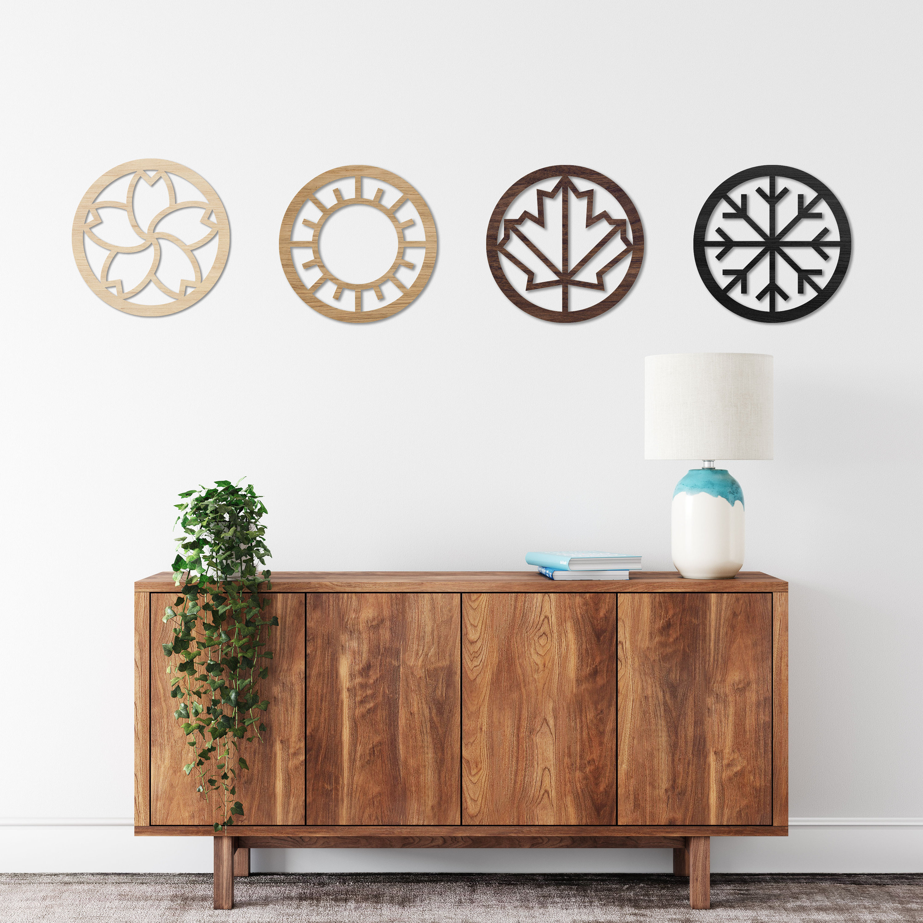 Four Seasons Wall Decor 6mm Thick Natural Art Bedroom - Etsy