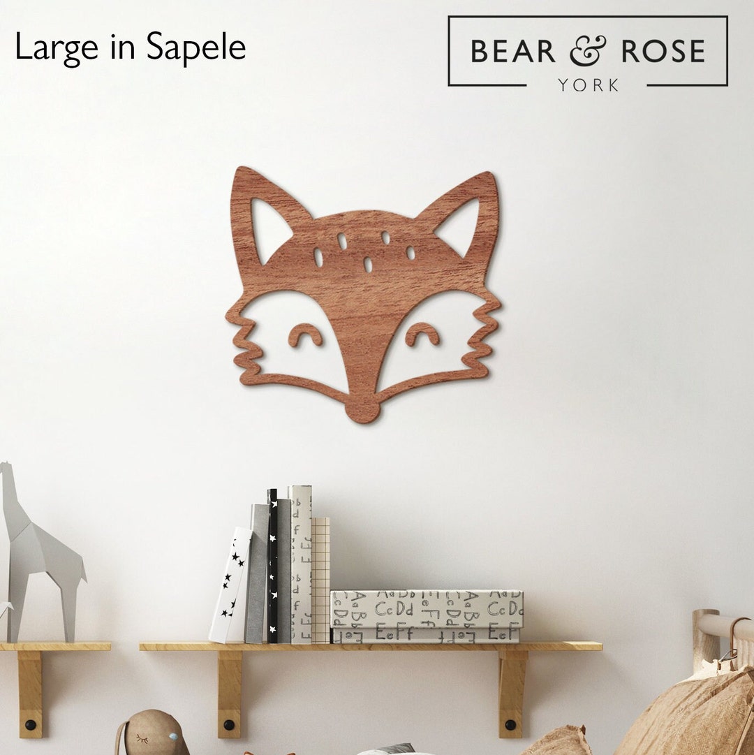 Woodland Fox Wall Decor - Nursery / Kids / Animals / Children Room - - Etsy