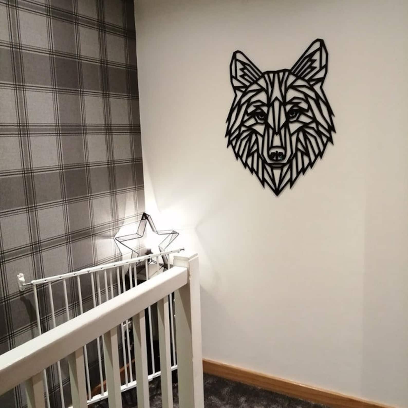 Wolf Wall Decor Wooden Wall Art Home Nursery - Etsy