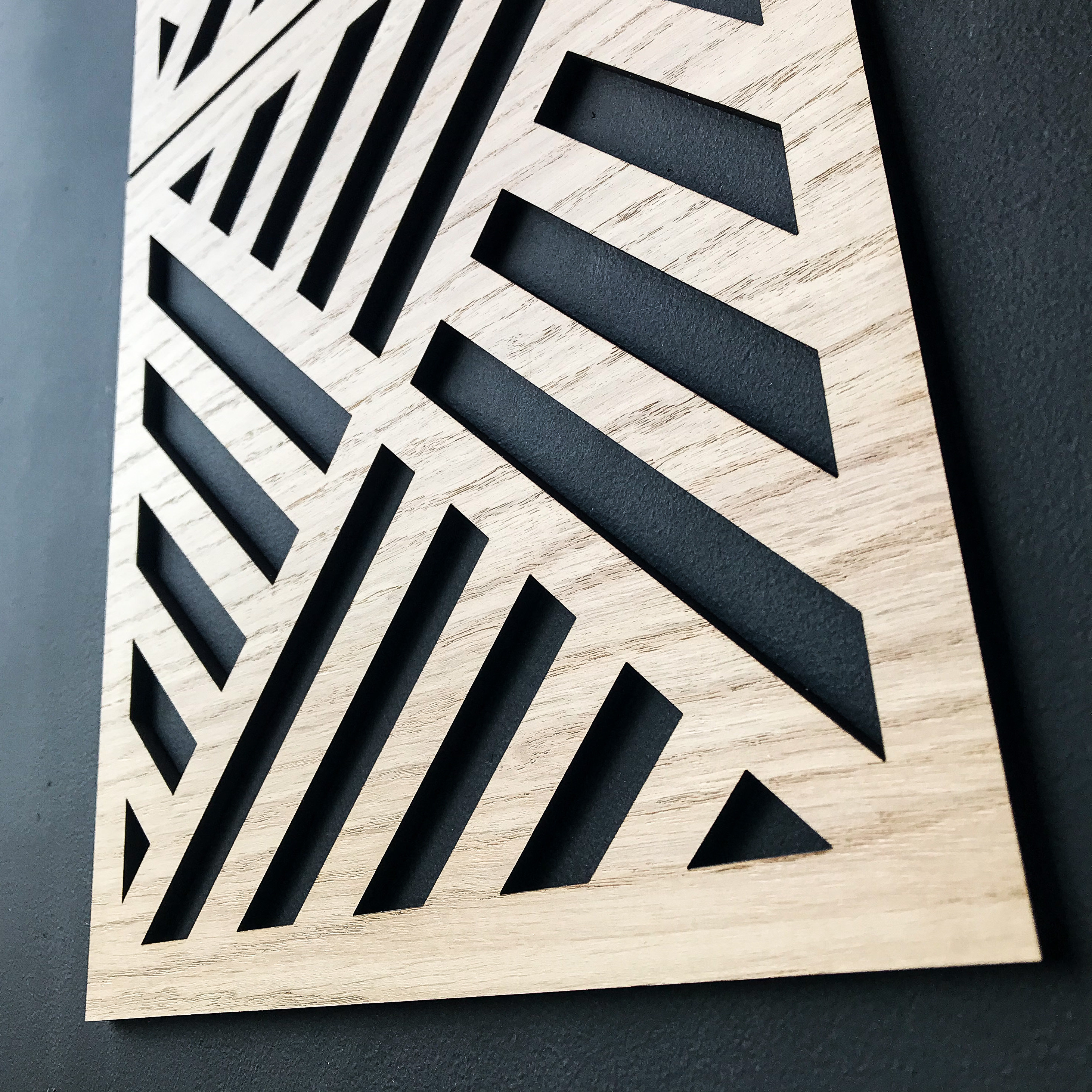 Wall Panel Decor Diagonal Strip Wood Style 4 Art Oak - Etsy UK