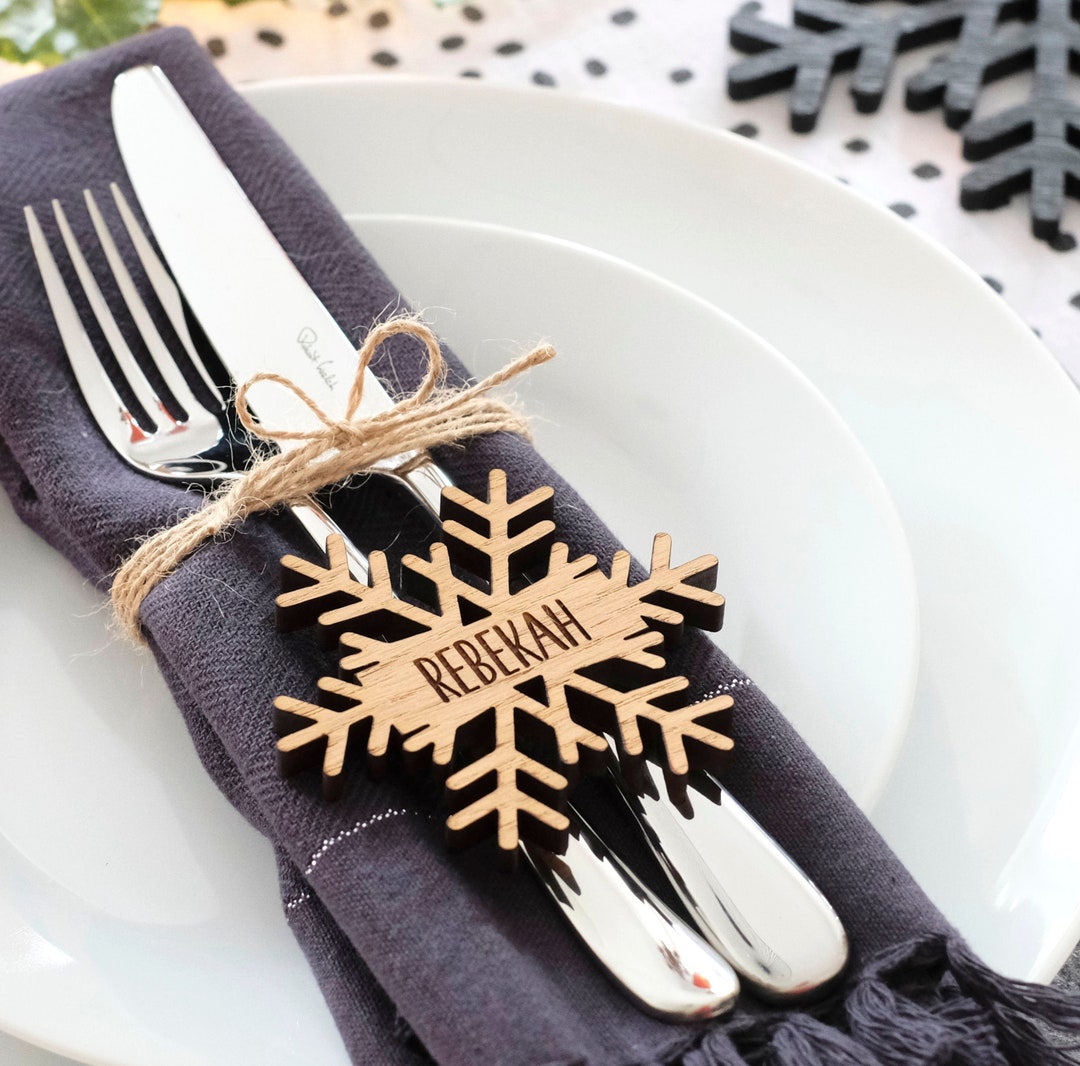 Christmas Personalised Snowflake Place Names Decorations - Etsy UK