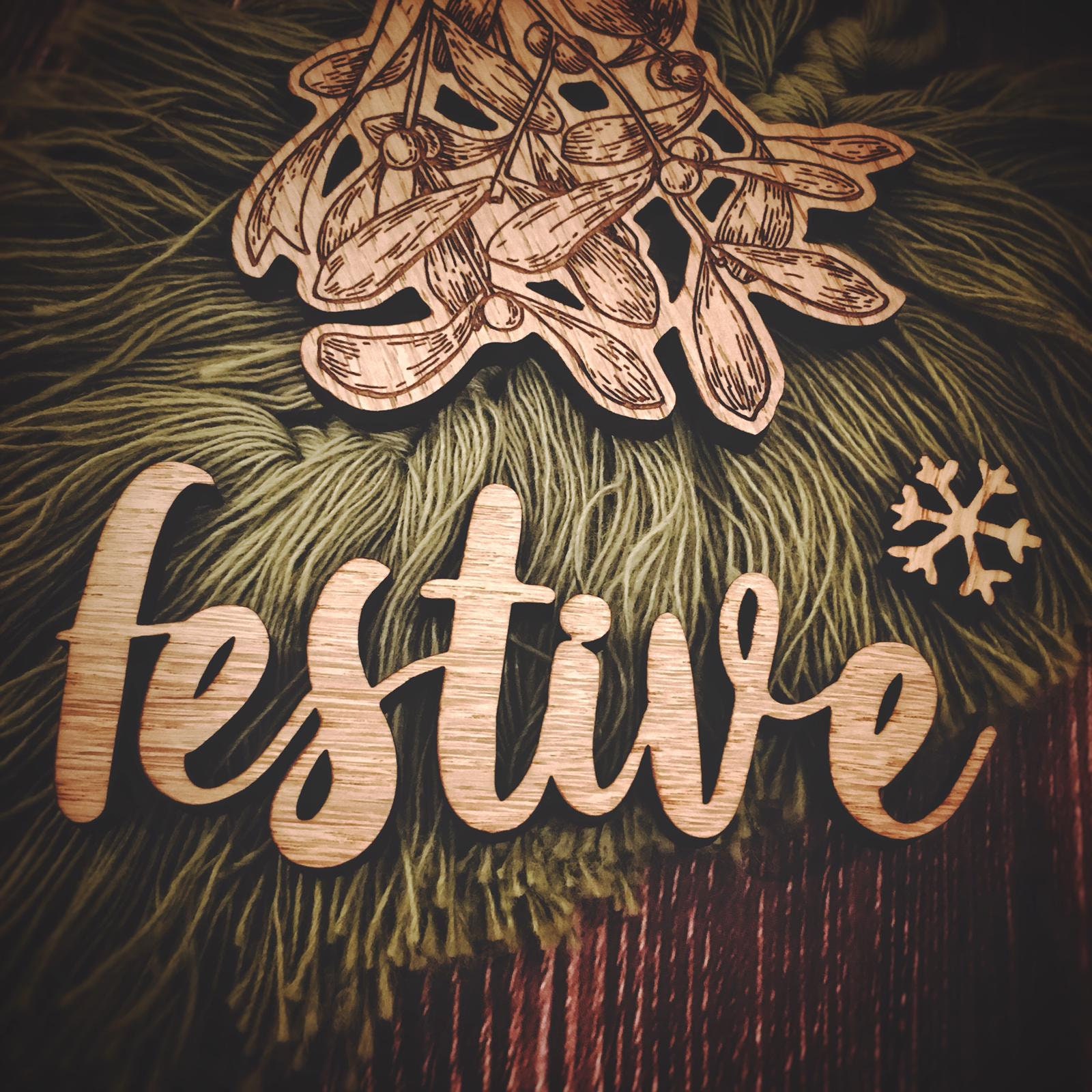 Festive Wooden Words Christmas Decor Table decoration | Etsy