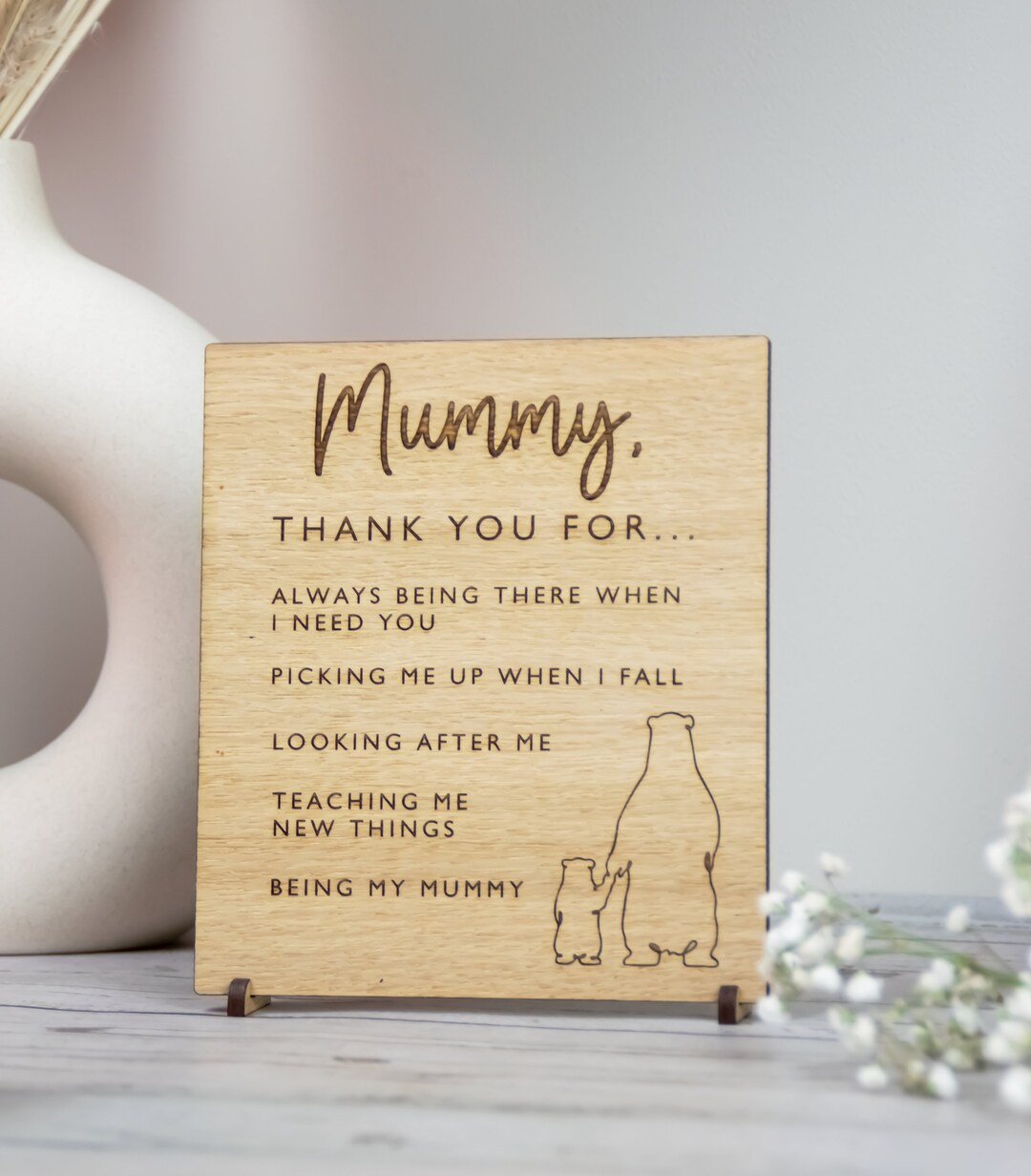 Mummy Thank You Wooden Plaque - Shelf Decor - Etsy