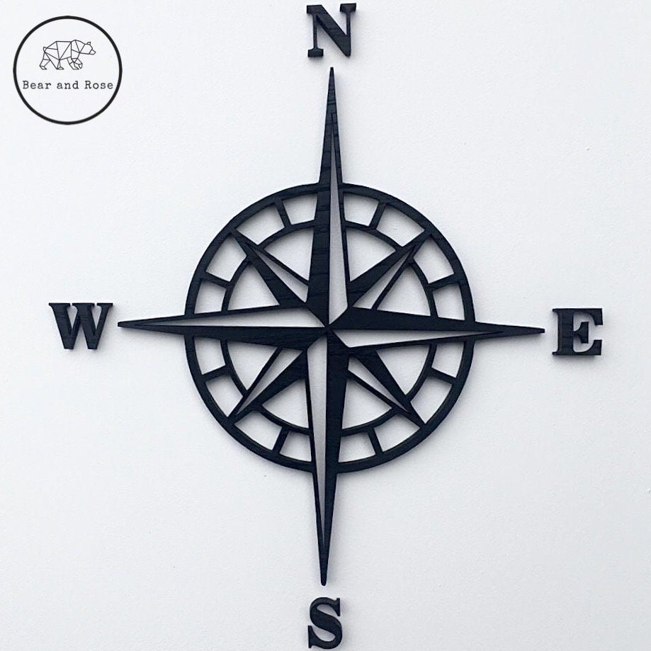 Compass Wooden Wall Art Home Travel Decor Decoration - Etsy
