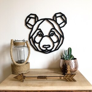 Geometric Panda Head - Wooden Wall Art - Home Nursery - Etsy