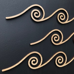 Waves Wall Decor Wooden or Painted - Nursery Home Living Room ...